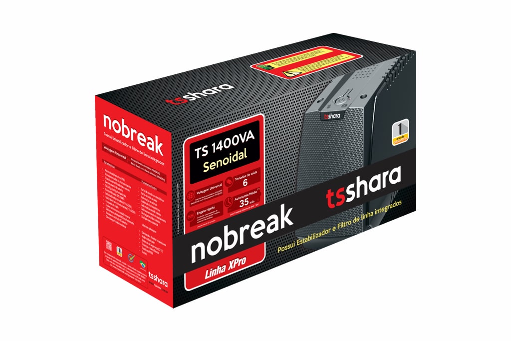 NOBREAK TS 1400VA SENOIDAL UNIVERSAL 1BS 7AH - TS SHARA